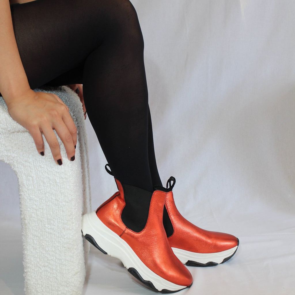 Poppy Chelsea Boot - Orange | Theshoebakery